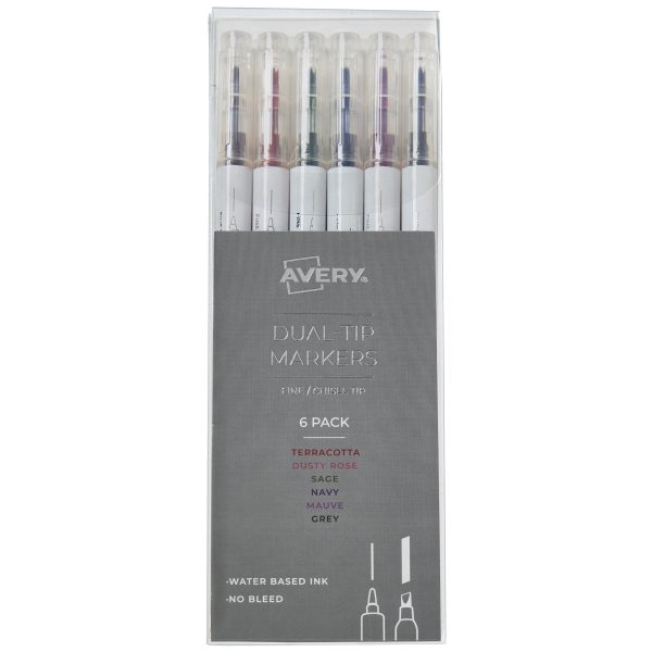 Dual Tip Markers, Muted Neutral Colors 25003 | Avery